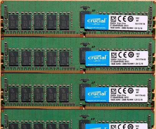 Серверная память 16Gb DDR4 4шт