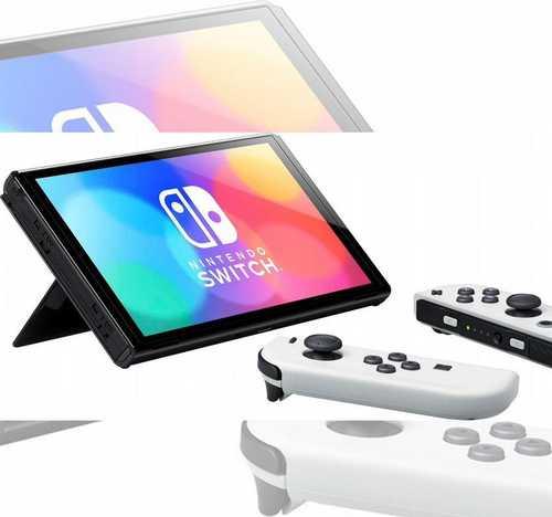 Nintendo switch Oled picofly (Белый) 64gb + 512gb