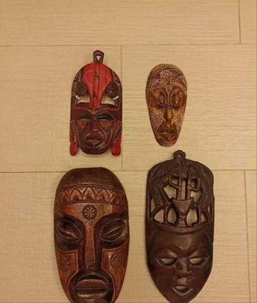 Африканские маски, настенные, дерево