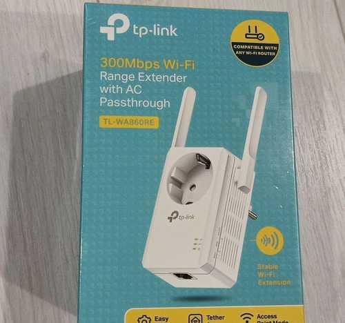 TP-Link Усилитель Wi-Fi-сигнала TL-WA860RE, белый