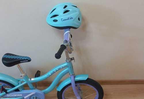 Велосипед детский для девочки schwinn + шлем