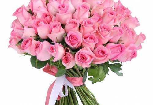 Букет 35 роз (цвет пудра ) 40см