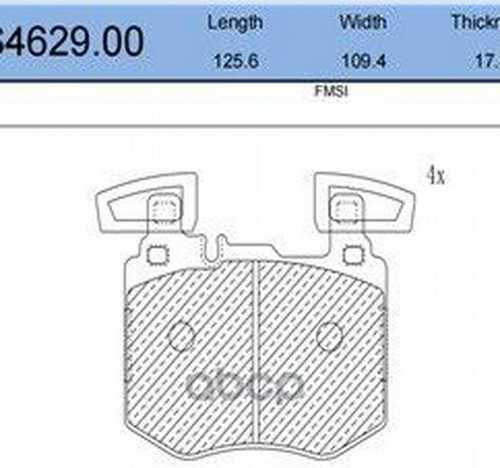 Колодки тормозные дисковые перед WS462900