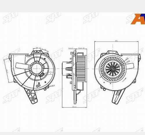 Мотор отопилеля салона, мотор печки volkswagen FOX