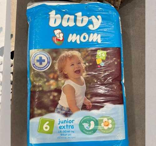 Подгузники baby mom 6