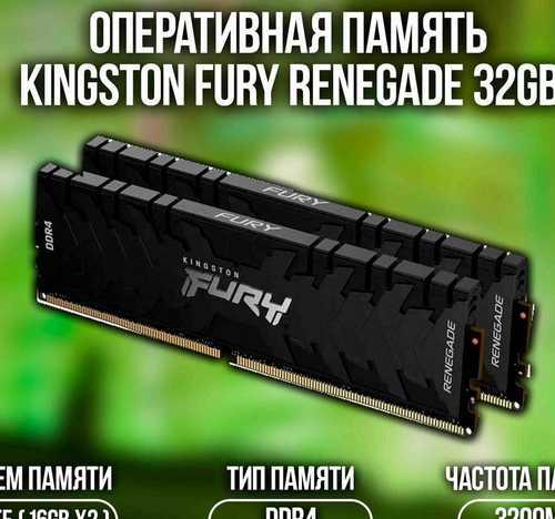 Оперативная память Kingston fury Renegade 32gb