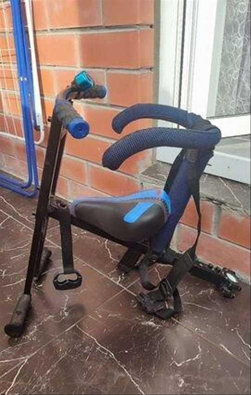 Металлическое детское кресло на велосипед