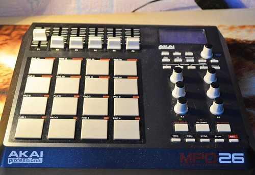 Midi-контроллер akai MPD26