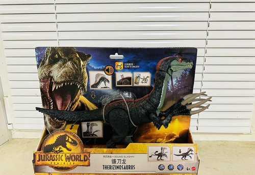 Теризинозавр mattel со звуком jurassic world