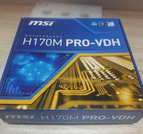 Материнская плата MSI H170M PRO-VDH Новая