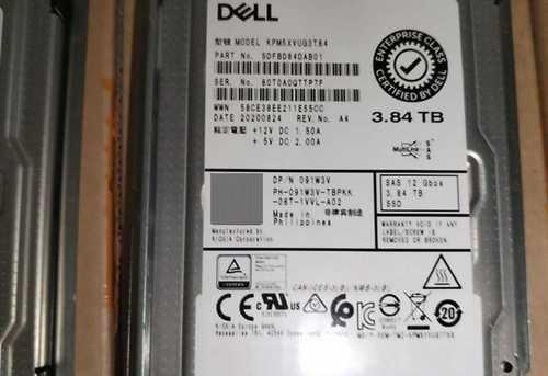 Серверный новый диск Dell SSD SAS 2.5" 3.84Tb