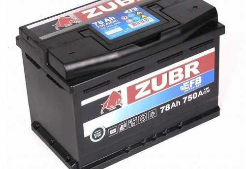Аккумулятор 6ст - 78 Zubr EFB оп