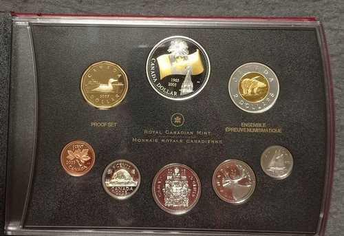 Монеты Канада Годовой набор 2005 Пруф Серебро