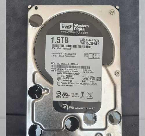 Жесткий диск 1.5 тб Western Digital