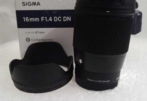 Sigma 16mm f/1.4 DC DN For Sony