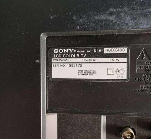 Sony klv-40bx400 на запчасти разбор