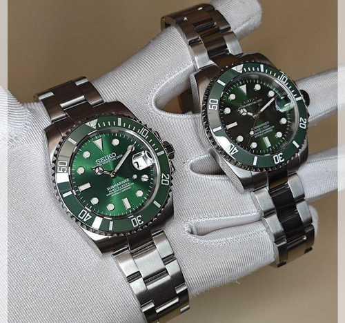 Наручные часы Seiko green submariner