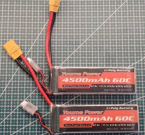 Li-po аккумулятор 3s 11.1v 4500mah 60C XT90 plug