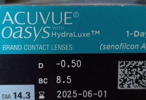 Линзы Acuvue Oasis HydraLuxe 1- Day