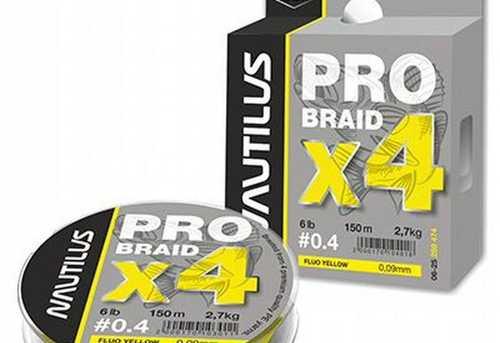 Шнур Nautilus Pro Braid X4 Fluo Yellow d-0.09 2.7к