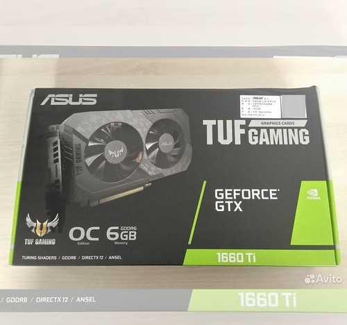 Asus TUF Gaming GeForce GTX 1660 Ti EVO OC Edition