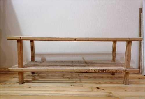 Обувница IKEA деревянная Бюндис