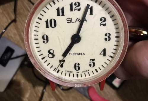 Часы будильник СССР slava