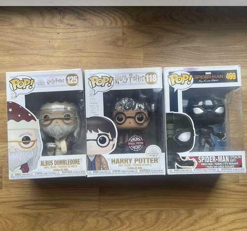 Funko pop harry potter, spider man