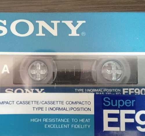 Аудиокассеты новые запечатанные sony EF 90 Super