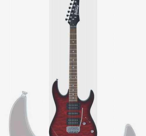 Электрогитара Ibanez Gio GRX70QA Transparent Red Burst