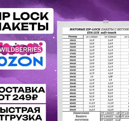 Пакет зип лок / зип пакет / все размеры в наличии