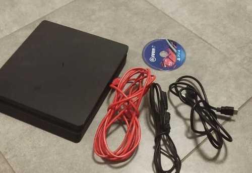 Ps4 slim 500gb + gamepad + Fifa19 русская версия