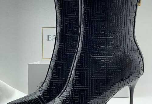 Сапоги на шпильке balmain натуральная кожа