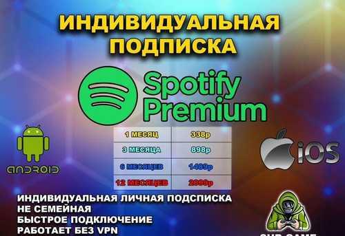 Подписка Spotify Premium 1/6/3/12 месяцев