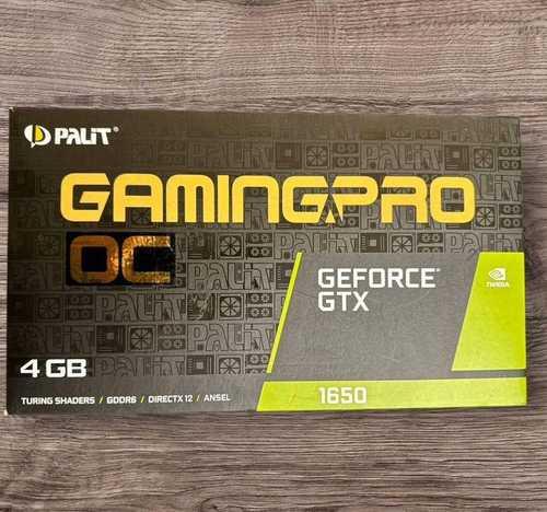 Видеокарта Palit GeForce GTX 1650 Gaming Pro