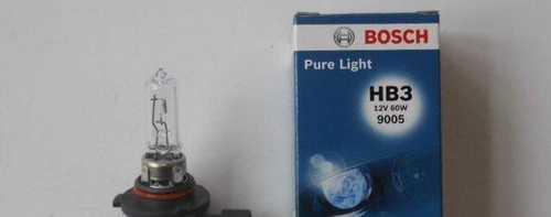 Лампа автомобильная HB3 bosch Pure Light