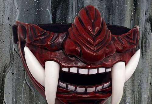 Японская маска самурая демона ханья они