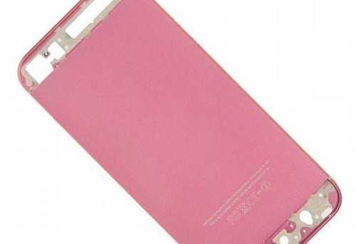 Задняя крышка (панель) для iPhone 5 розовая с разб