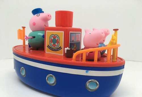 Свинки Пеппа с дедушкой на кораблике