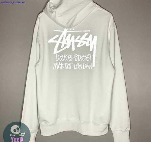 Худи Stussy белое рефлектив (L, XL ) (Арт.14393)