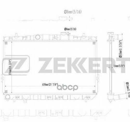 Радиатор охлаждения двигателя Hyundai Coupe I II