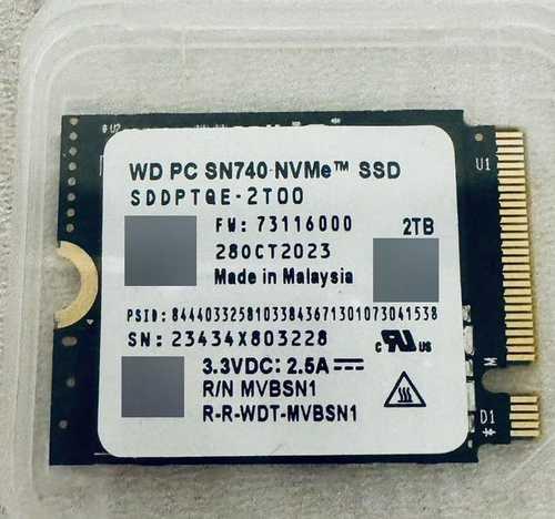 SSD WD SN740 M2 2230 2TB новый оригинал