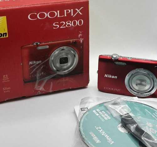 Фотоаппарат Nikon Coolpix S2800 Красный