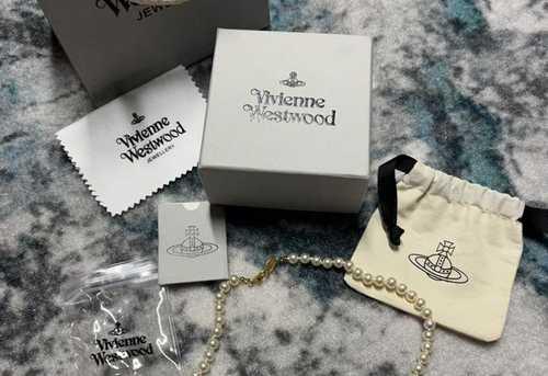 Жемчужное ожерелье золотое Vivienne Westwood