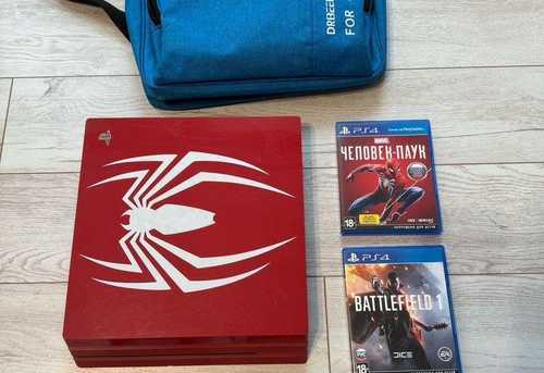 Sony PS4 PRO 1TB Spider man Limited edition + 2TB