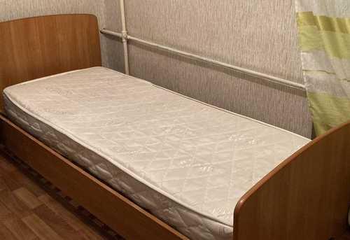 Кровать односпальная с матрасом