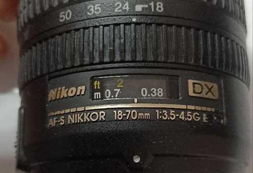 Объектив nikon dx af-s nikkor 18-70mm 1:35- 4.5G