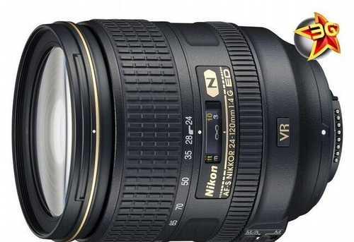 Объектив Nikon 24-120mm f/4G ED VR AF-S Nikkor