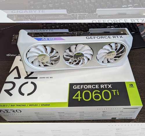 Продам видеокарту RTX 4060TI aero OC 8G gigabyte