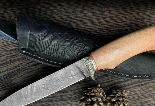Нож "Сайга", Дамасская сталь, рукоять бубинга, лит